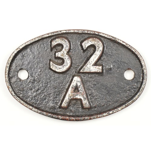 Shed plate cast iron, 32A NORWICH, older repainted front, unpainted ...