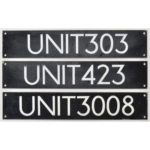 Multiple unit plastic cab plates, UNIT303, UNIT423 and UNIT3008. 303 ...