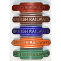 Cap badges, 5 x British Railways totem; BRITISH RAILWAYS (W), silver ...