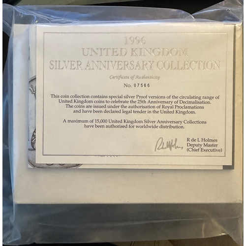 UK GB 1996 Solid silver Anniversary Decimal isation, Limited Edition of ...