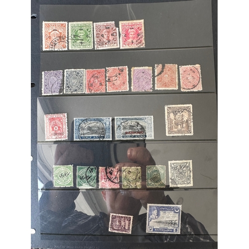 INDIAN STATES stamp selection on Hagner page inc Chocin, Travancore ...