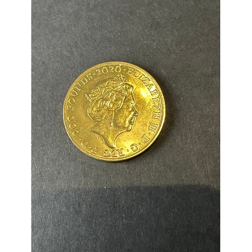 very rare Gold plated £200 coin QEII 2020 GB