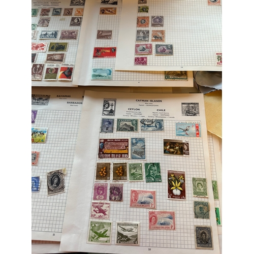 KGVI QEII mint and used Commonwealth stamps on two Hagner sheets and ...
