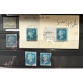 GB QV Two penny blue stamps selection from 1841 2d blue imperforates ...
