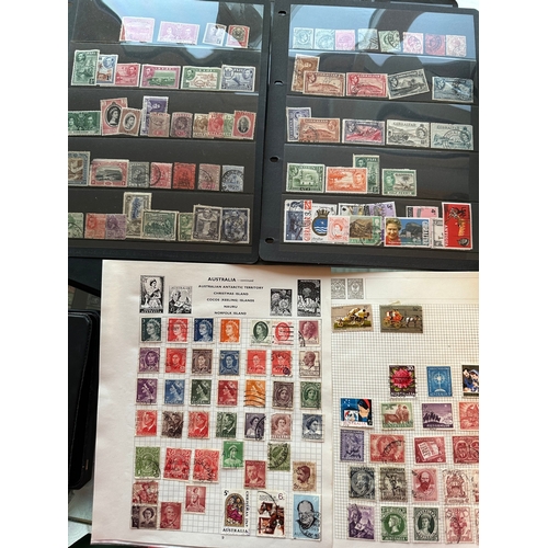 KGVI QEII mint and used Commonwealth stamps on two Hagner sheets and ...
