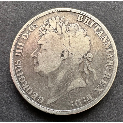 1822 KGIV SECUNDO coin, silver crown, 925 sterling silver, even wear ...