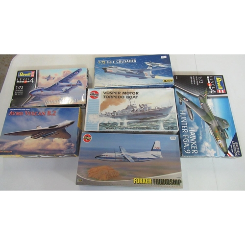 Three boxes of Airfix and other model kits, all in original boxes to ...