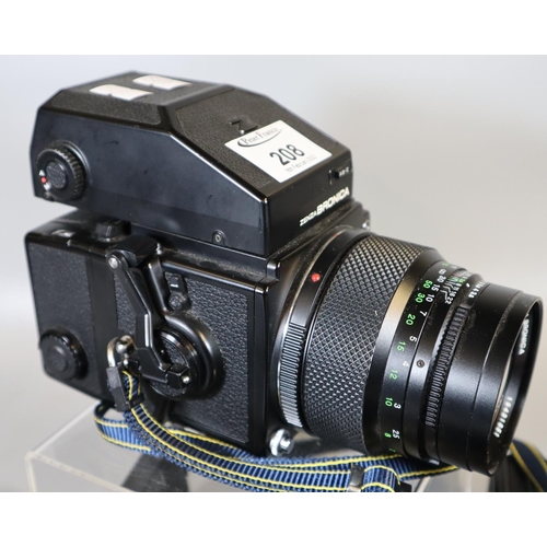 Zenza Bronica ETRS camera with lens, together with Zenza Bronica ETRS camera with lens, together with