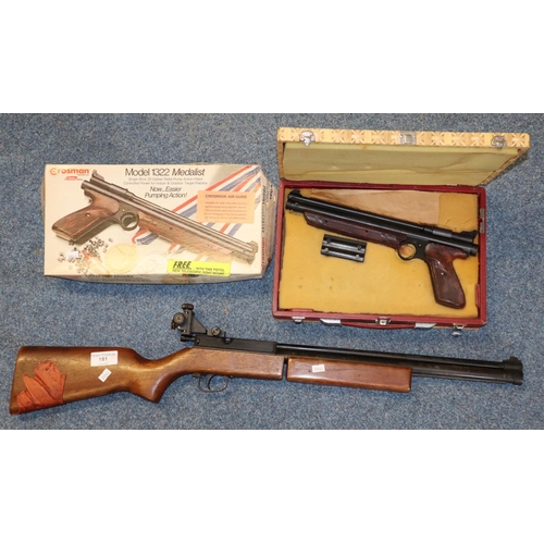 A Sharp-Innova Japanese breech loading air rifle, together with a ...