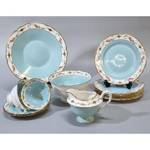 364 - Shelley 'Forget-me-not' tea set to include: twelve cups and ...