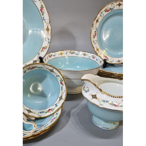 364 - Shelley 'Forget-me-not' tea set to include: twelve cups and ...