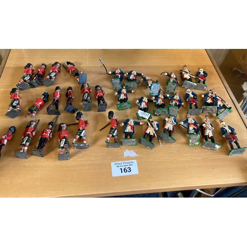 Collection of various painted cast metal soldiers, various regiments ...