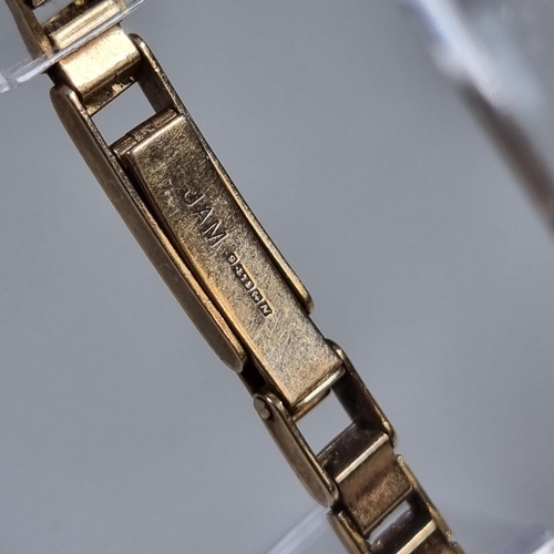 9ct gold square faced Rotary ladies wristwatch with 9ct gold bracelet ...