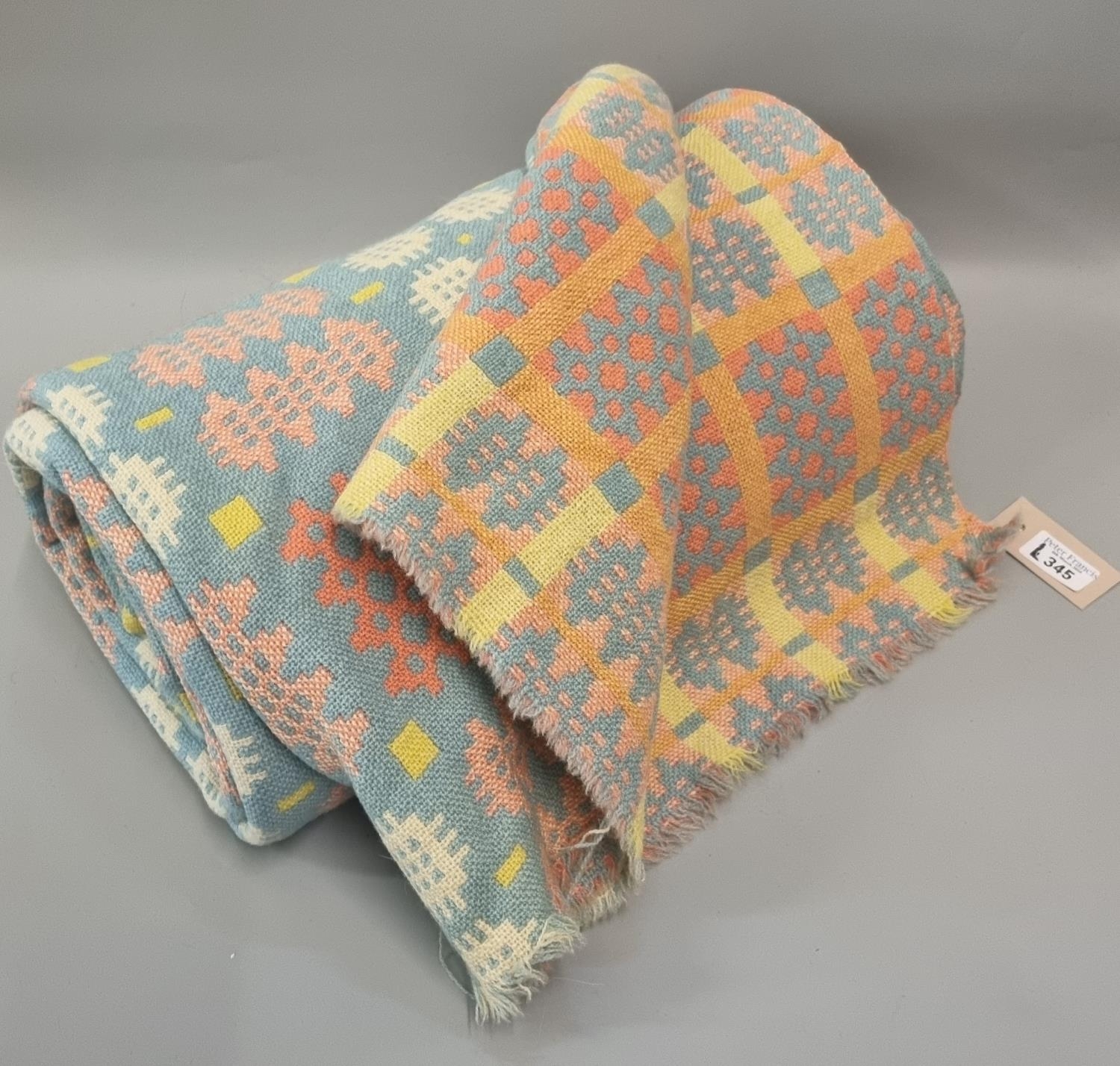 Vintage multi-colour woollen Welsh tapestry traditional Caernarfon ...