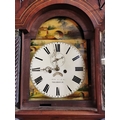 Victorian Welsh Mahogany eight day long case clock, the face marked ...