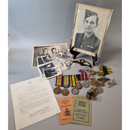 A Father and Son medal group (T. MILLER R.A, T. MILLER RAF), for WWI ...