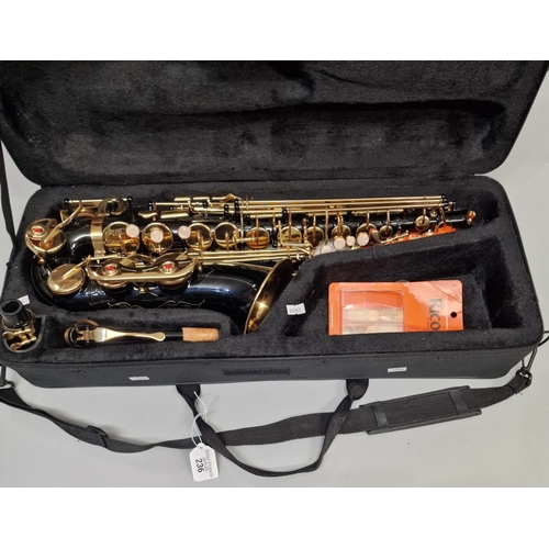 Modern Yamaha Custom Z Alto Saxophone, in black and gilt lacquer. In ...