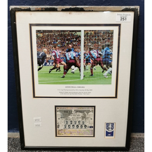 2000 FA Cup Final commemorative collage, to include coloured ...