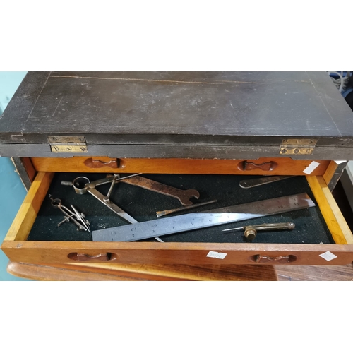 Small engineers tool chest, with fold down front and fitted four ...