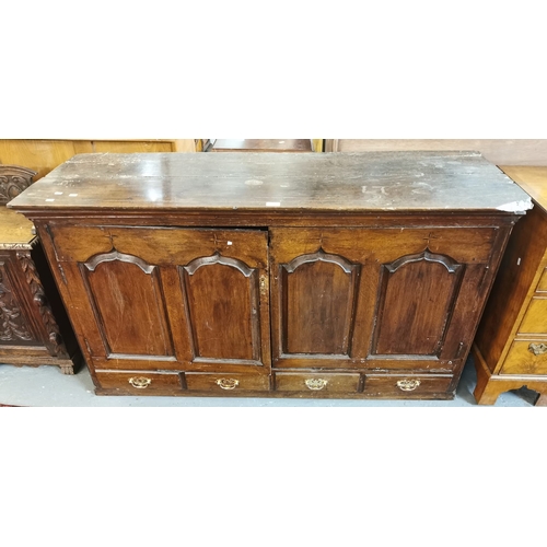 18th century Welsh oak, probably Cardiganshire, mule chest, now ...