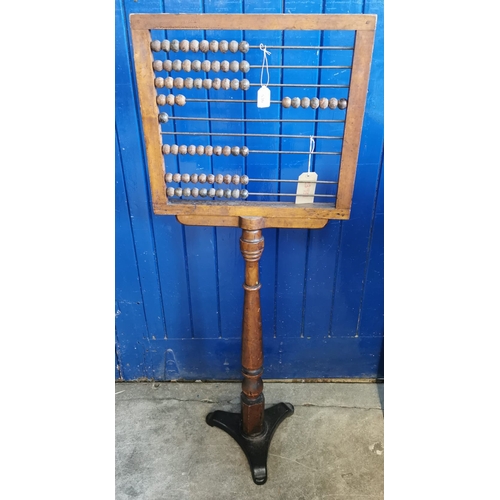 Vintage child's Abacus teaching aid on tripod stand. (B.P. 21% + VAT)