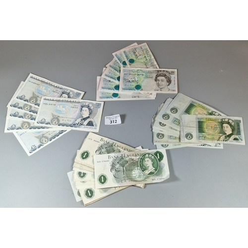 Collection of UK bank notes to include: large collection of £5 notes ...