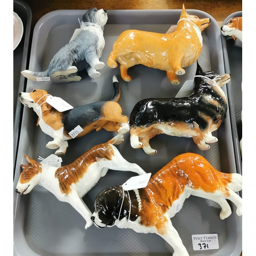 Good collection of mainly Beswick ceramic dog breeds to include ...