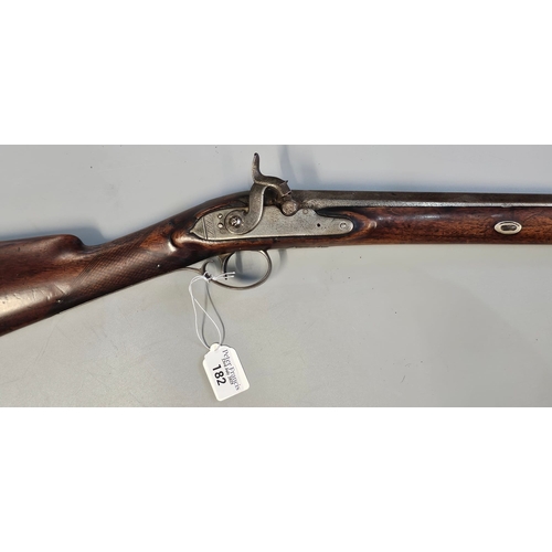 A 19th century percussion muzzle loading sporting gun with octagonal ...
