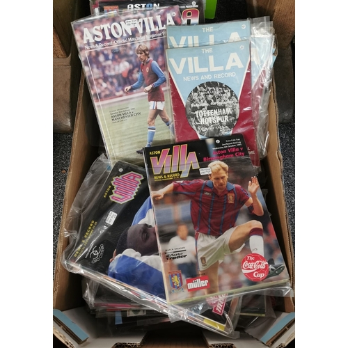 A large collection of Aston Villa Club football programmes circa 1960's ...
