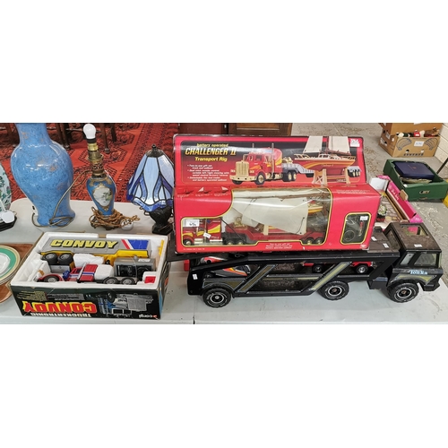 A battery operated Challenger II transport rig in original box ...