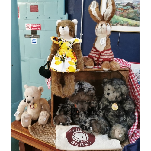 Three Charlie Bears to include 'Oakley', 'Willis' and 'Blizzard ...