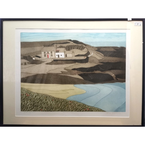 John Brunsdon (British 1923-2014), 'Porth Colman', limited edition ...
