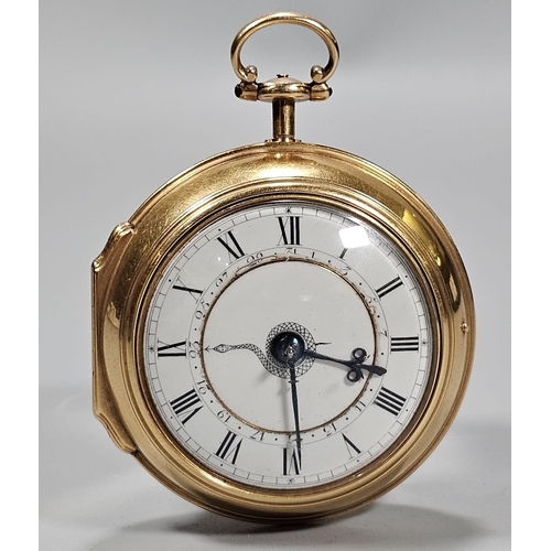 18th century silver gilt English pair cased fusee pocket watch by ...