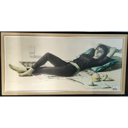 After Vladimir Tretchikoff (1913-2006), Beatnik Girl, study of a young ...