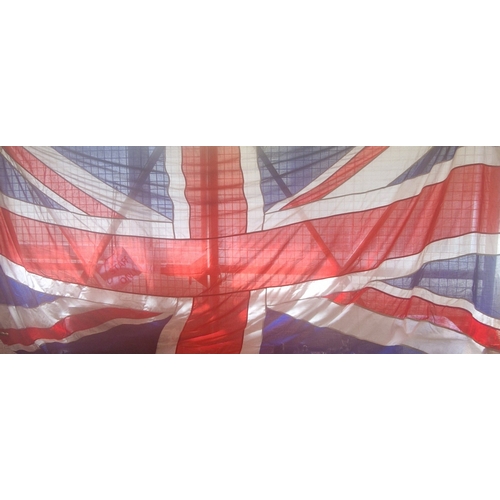 A very large Union Jack flag, measuring approximately 365 x 180cm (12ft ...