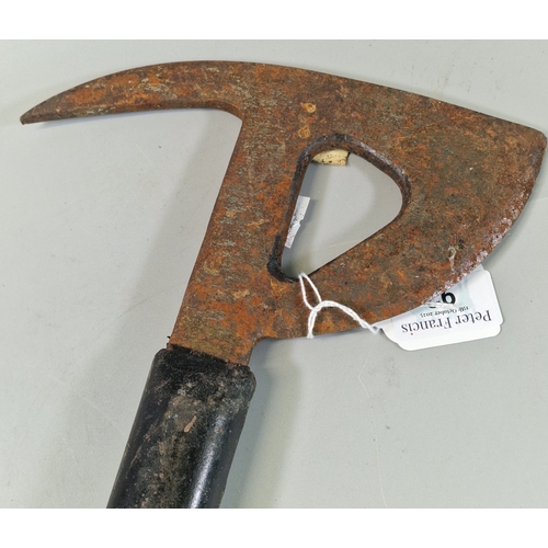 British WWII period RAF escape axe with rubber handle. Marked "Patent ...