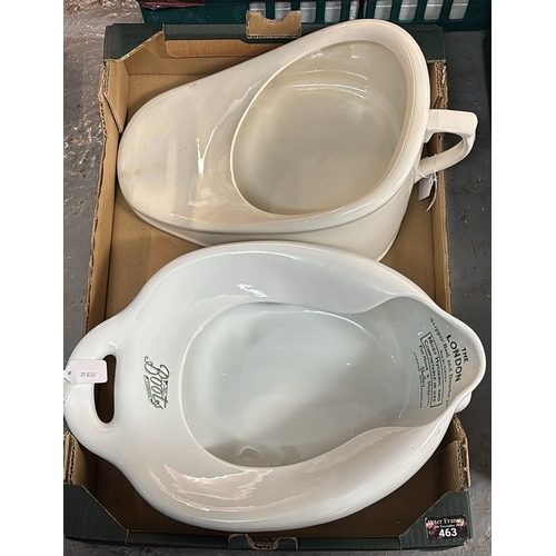 Boots ceramic bedpan together with The London Slipper Bed and Douche ...