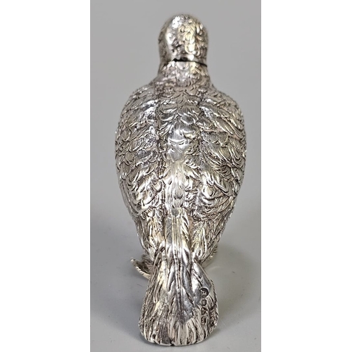 Edward VII silver naturalistic study of a Grouse, by B Muller & Son ...