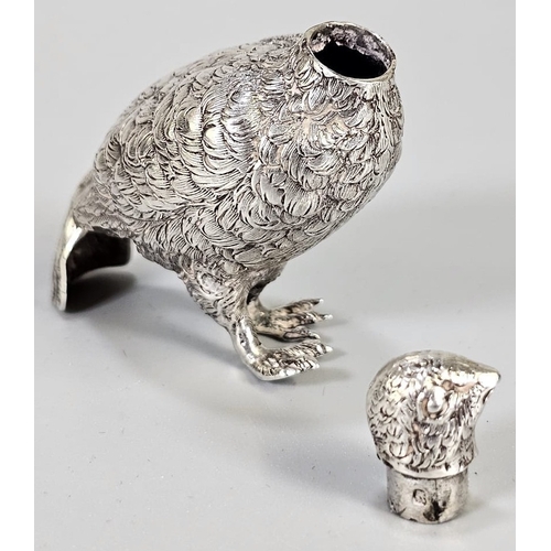 Edward VII silver naturalistic study of a Grouse, by B Muller & Son ...
