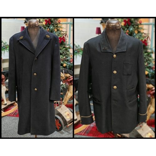 A GWR Railwayman's overcoat with TVR logo to the lapel and GWR buttons ...