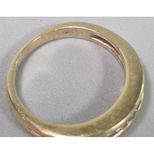 18ct gold twelve stone channel set half eternity ring. 5.1g approx ...