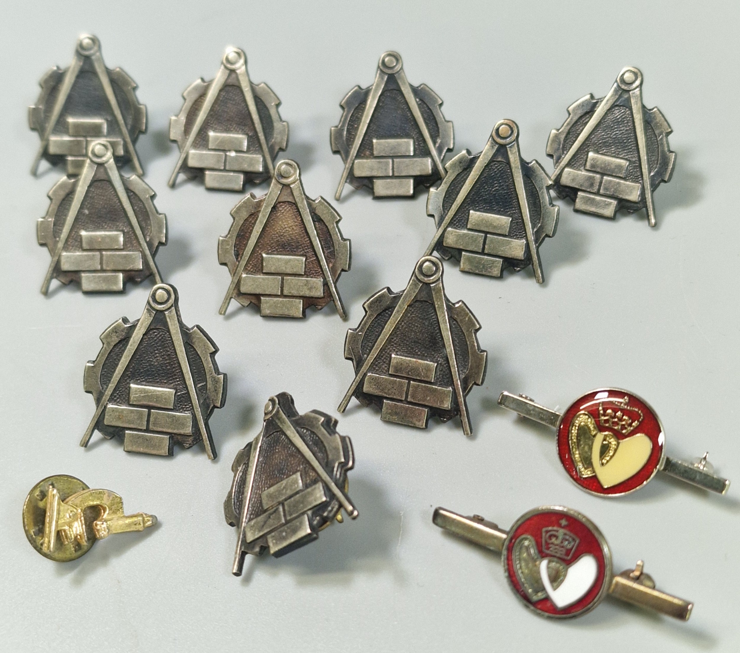 Collection of engineering/construction badges for The Armed Forces ...