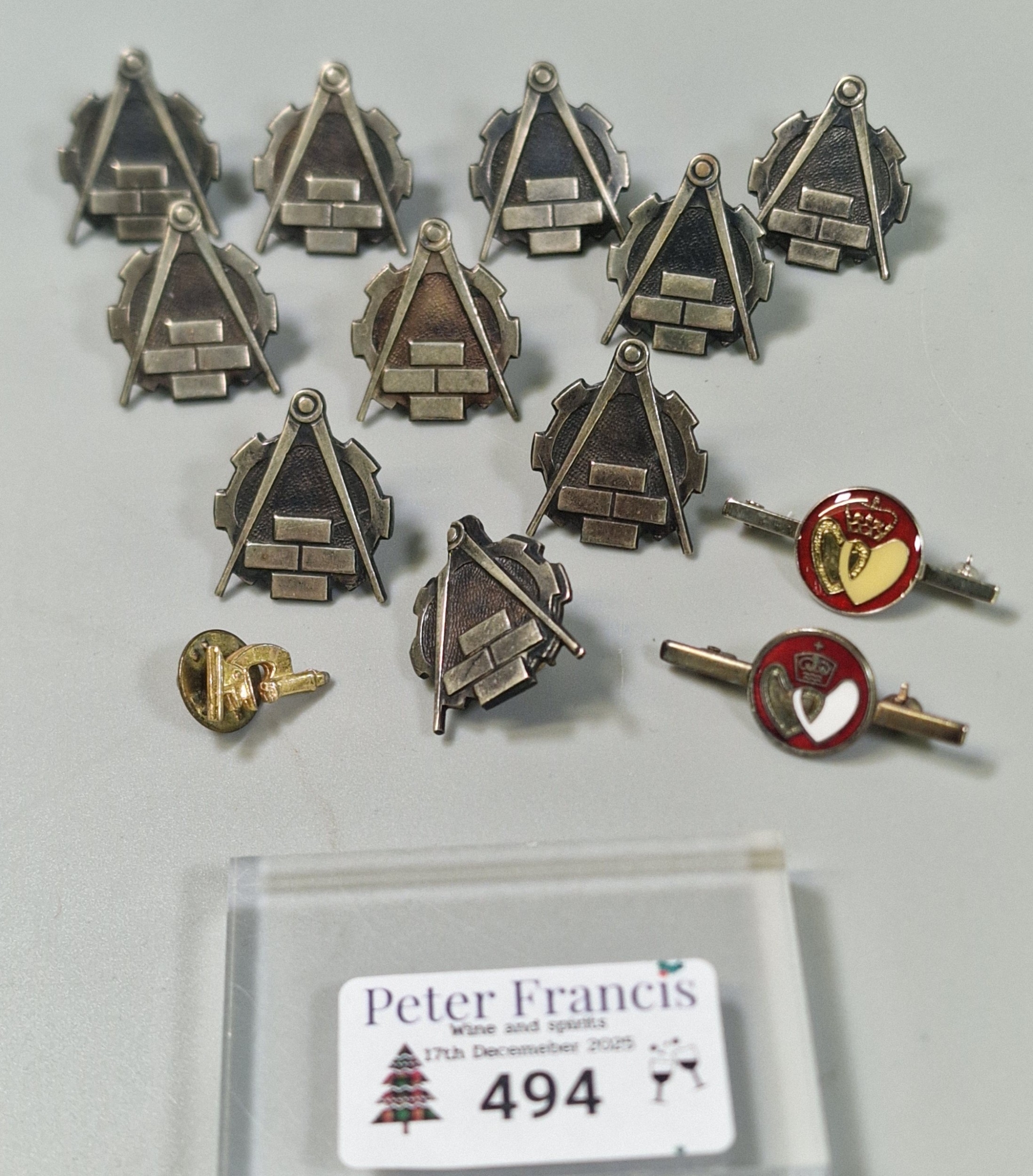 Collection of engineering/construction badges for The Armed Forces ...