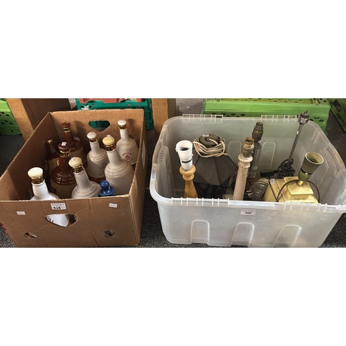 Box of assorted table lamps, together with a collection of Wade Bell's ...