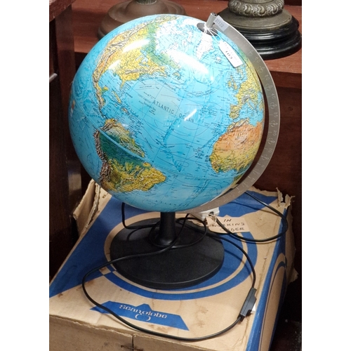 Modern illuminated Scan globe, in original distressed box. (B.P. 21% + VAT)
