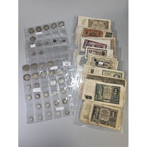 Collection of assorted foreign bank notes to include: Iran, Poland etc ...