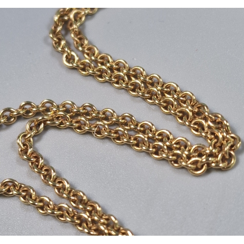 Tiffany & Co, an 18ct gold curb-link chain with malachite stone egg ...