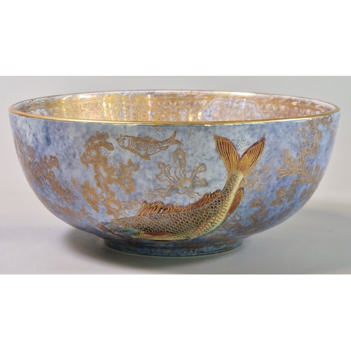 Art Deco Wilton Ware lustre fish bowl. 18.5cm dimeter, 8cm high approx ...