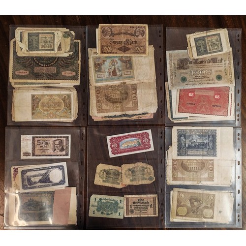 Collection of assorted foreign bank notes to include: Iran, Poland etc ...