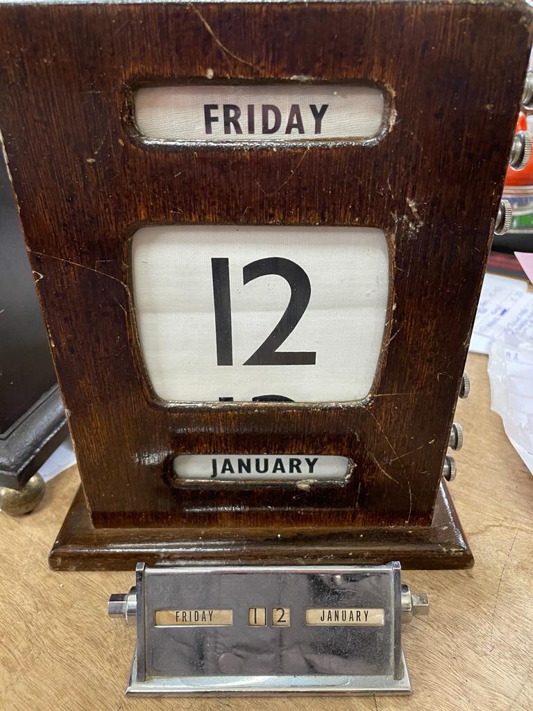 2 VINTAGE DESK CALENDARS